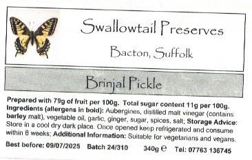 Swallowtail Preserves Ltd – Product Recall – Brinjal Pickle ...